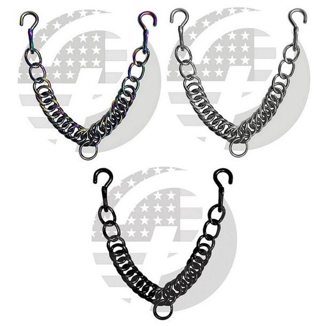 Western English Horse Bit, Curb Chain Stainless Steel Double Link With ...