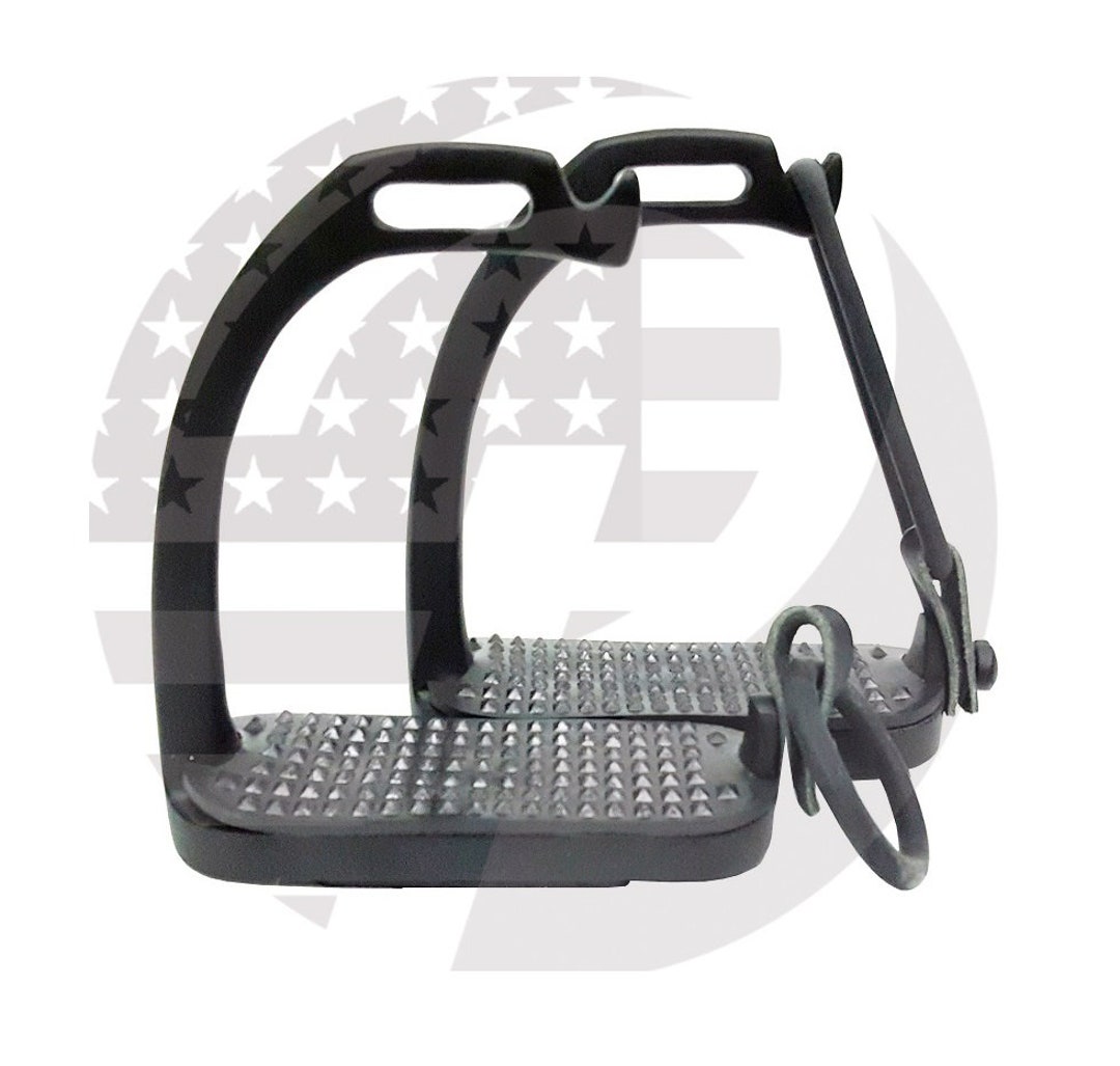 4’’,4.75’’, 5’’ Peacock Horse Stirrups Black Stirrups Equestrian Safety ...