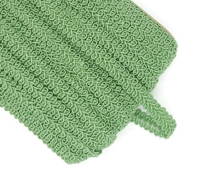 5 Yards 3/8" Pine Green Gimp Braided Trim, Gimp Braid, Braided Cord ...