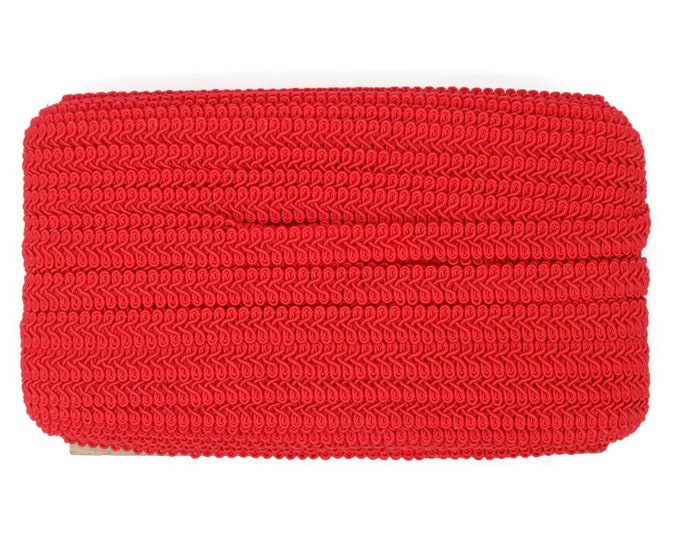 5 Yards 1/2 Red Gimp Braided Trim, Gimp Braid, Braided Cord, Braided ...