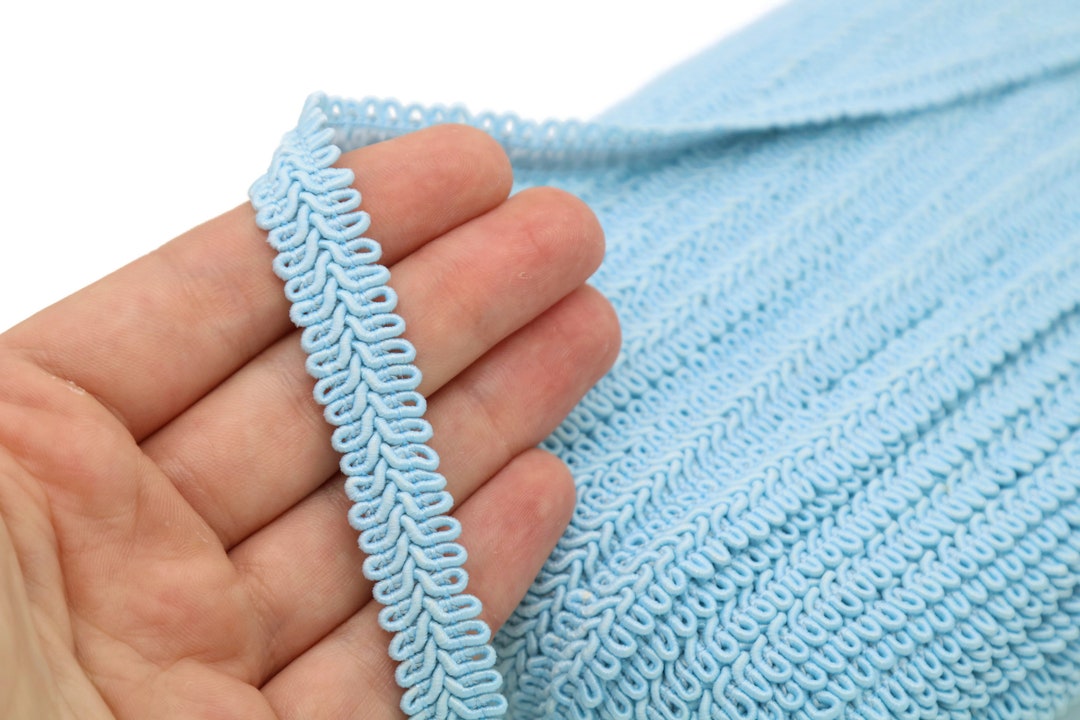 Cerulean Blue Gimp Braid Trim, Upholstery Lace, Braided Cord, Gimp Cord ...