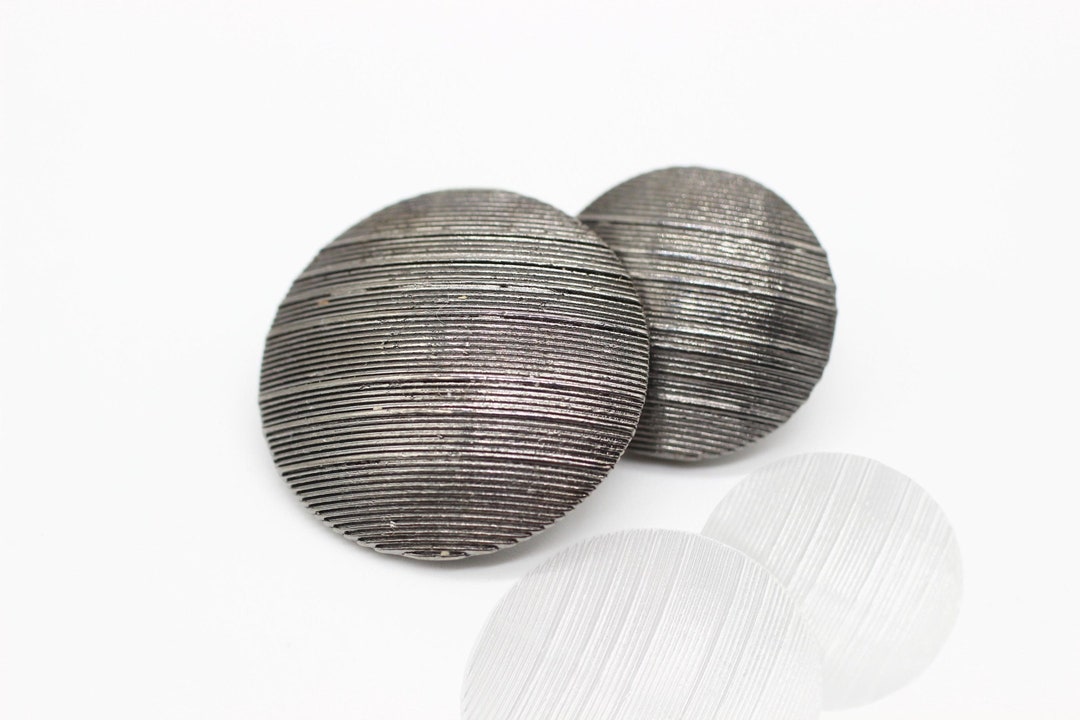 Black Metal Buttons, Striped Metal Buttons, Striped Buttons, for Your ...