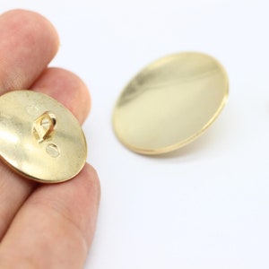 Curved Oval Metal Buttons, Gold Metal Buttons, Curved Buttons, for Your ...