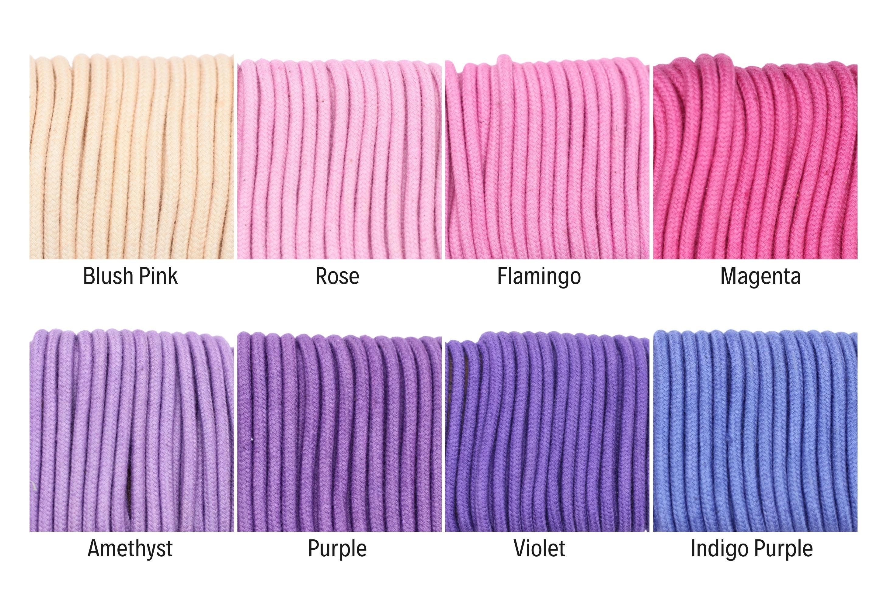 3/16 Inches 5mm Cotton Cord, Braided Cotton Cording, Available in 50 ...