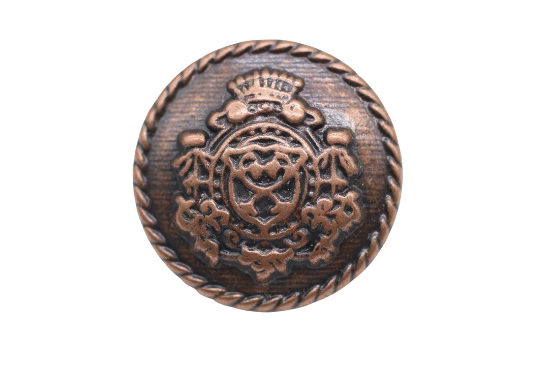 Copper Metal Buttons Crown Button Kingdom Buttons for Your - Etsy