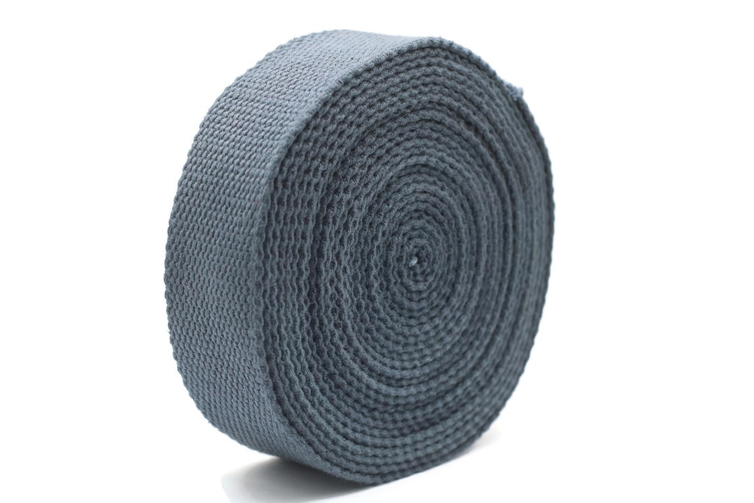 Cotton Webbing (25mm, 32mm, 38mm) Slate Gray Webbing by the Yard ...