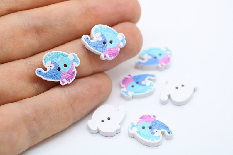 Adorable Kids Wood Buttons, Boy / Girl Buttons, Colorful Buttons ...