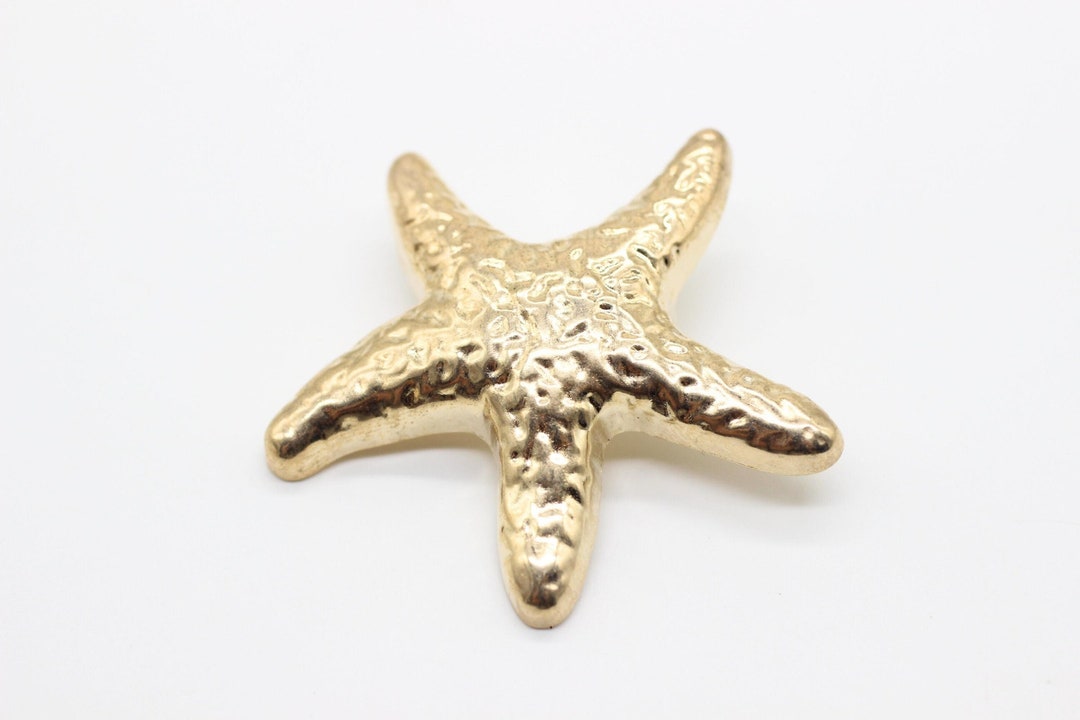 Starfish Metal Buttons, Gold Metal Buttons, Metal Shank Buttons, for ...