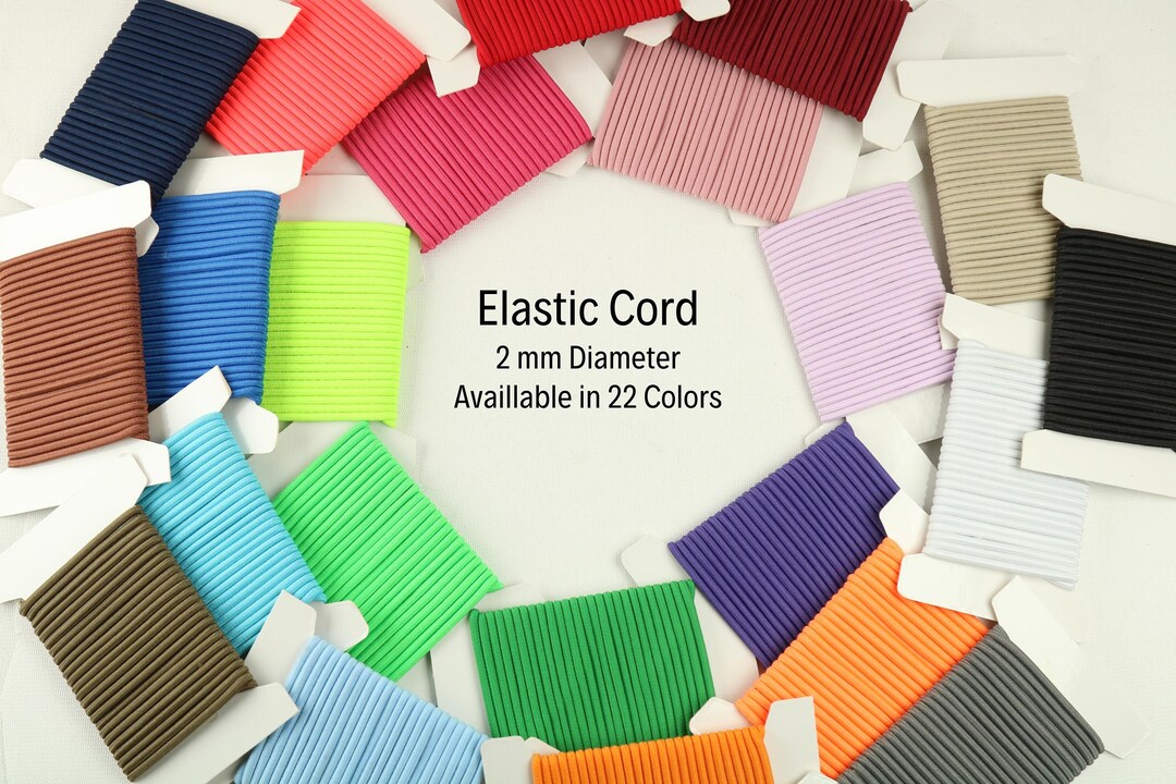 2mm Elastic Cord, Round Stretch Cord, Sewing Supplies, Elastic Drawcord ...