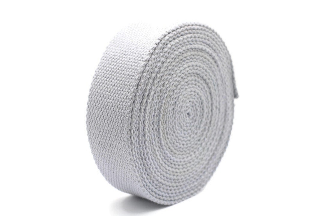Cotton Webbing (25mm, 32mm, 38mm) Gray Webbing by the Yard, Webbing ...