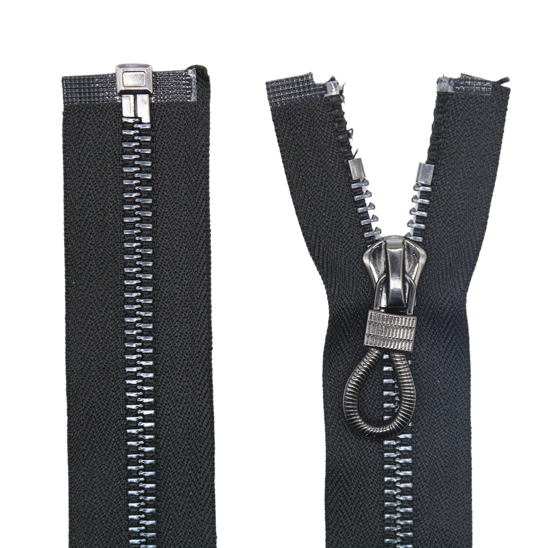Tip#8 Metal Zipper Black Teeth | 4 Inch-29.5 Inch Size |fashion Zipper ...