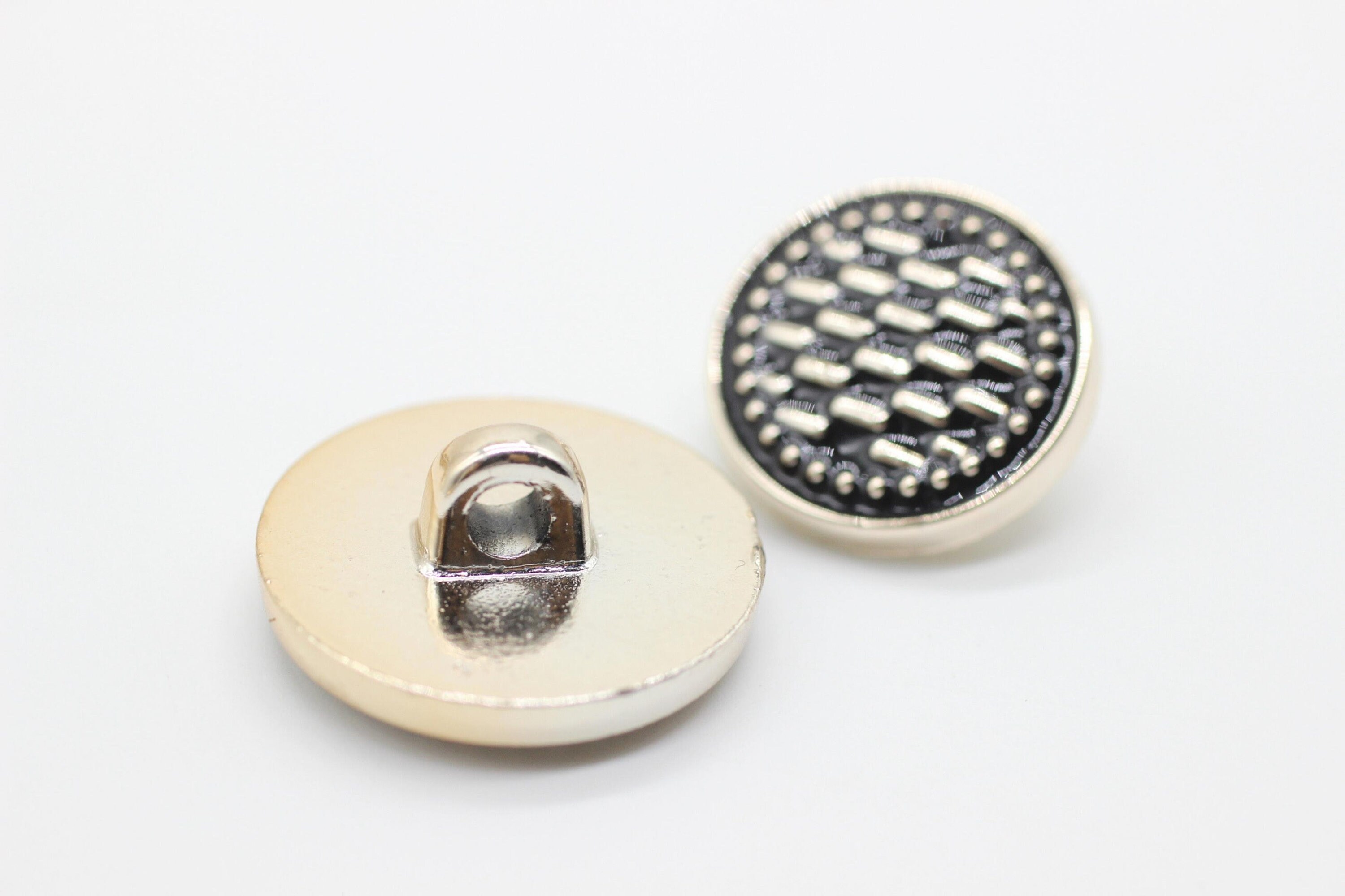 Metal-look Gold Acrylic Buttons Round Classic Buttons - Etsy