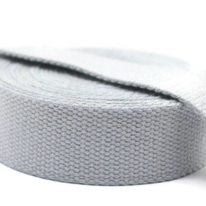 Cotton Webbing (25mm, 32mm, 38mm) Gray Webbing by the Yard, Webbing ...