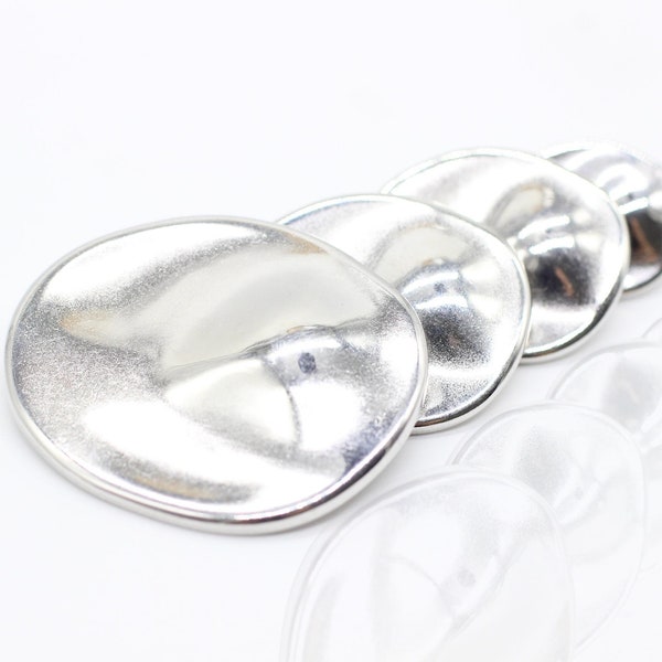 Silver Buttons - Etsy