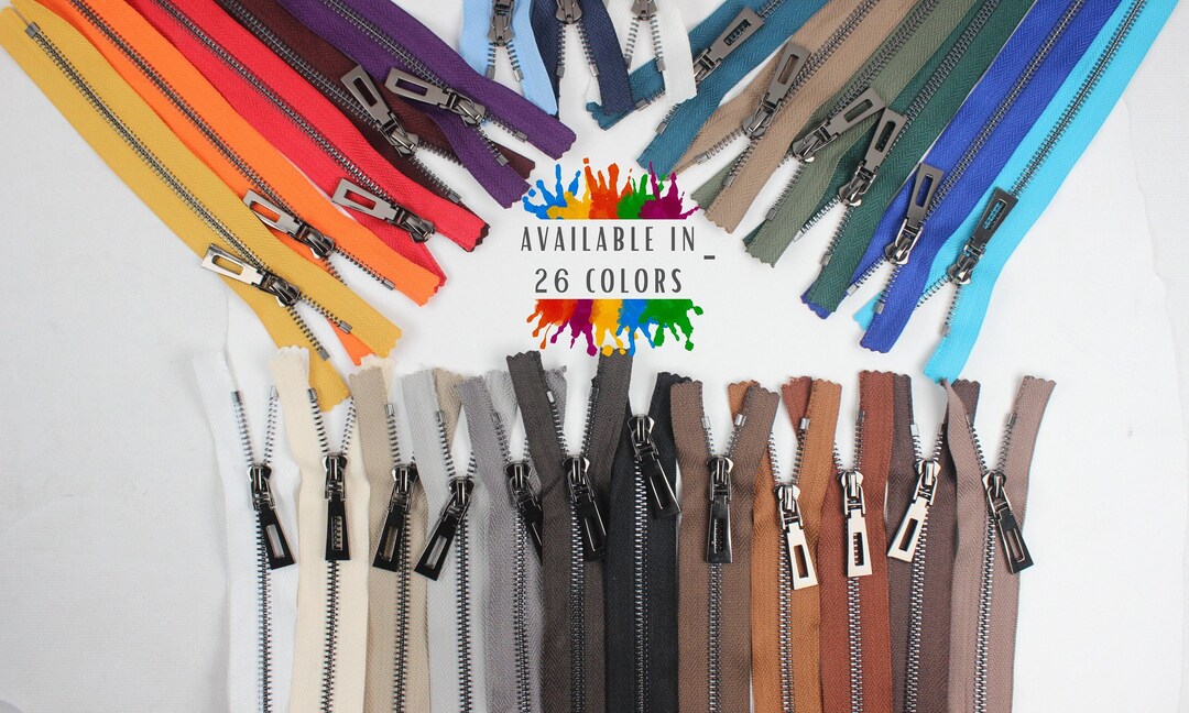 Black Teeth Metal Zipper, Tip #5,6-40 Inches Sizes, Available in 26 ...