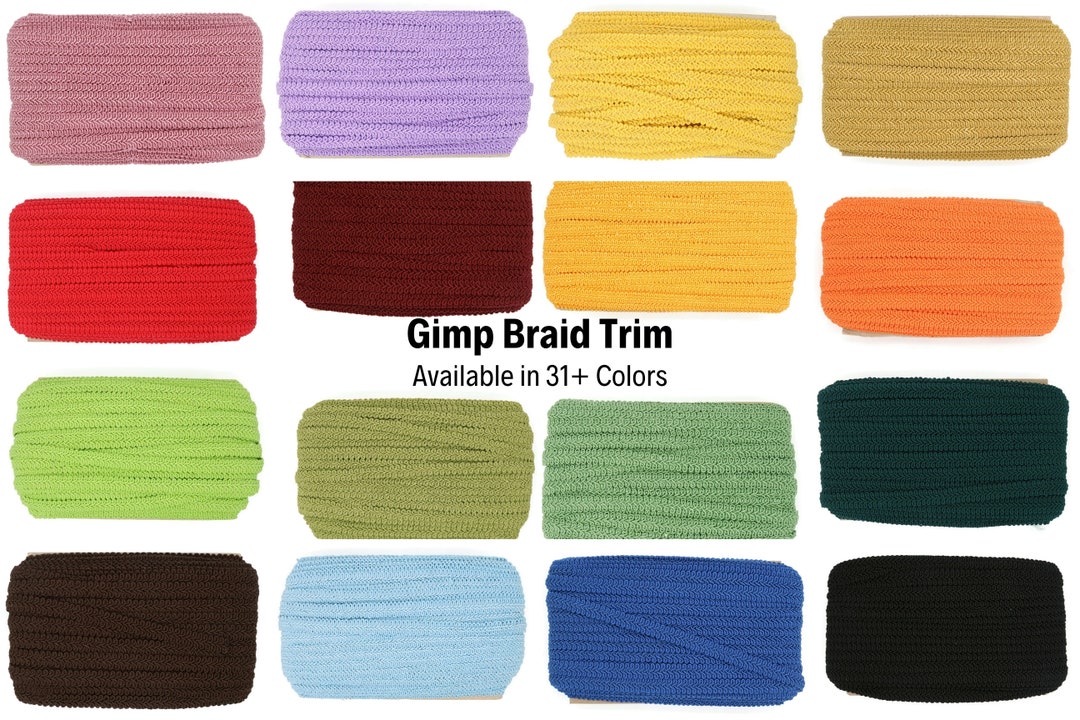 Gimp Braid Trim, Upholstery Lace, Braided Cord, Gimp Cord, Braided Gimp ...