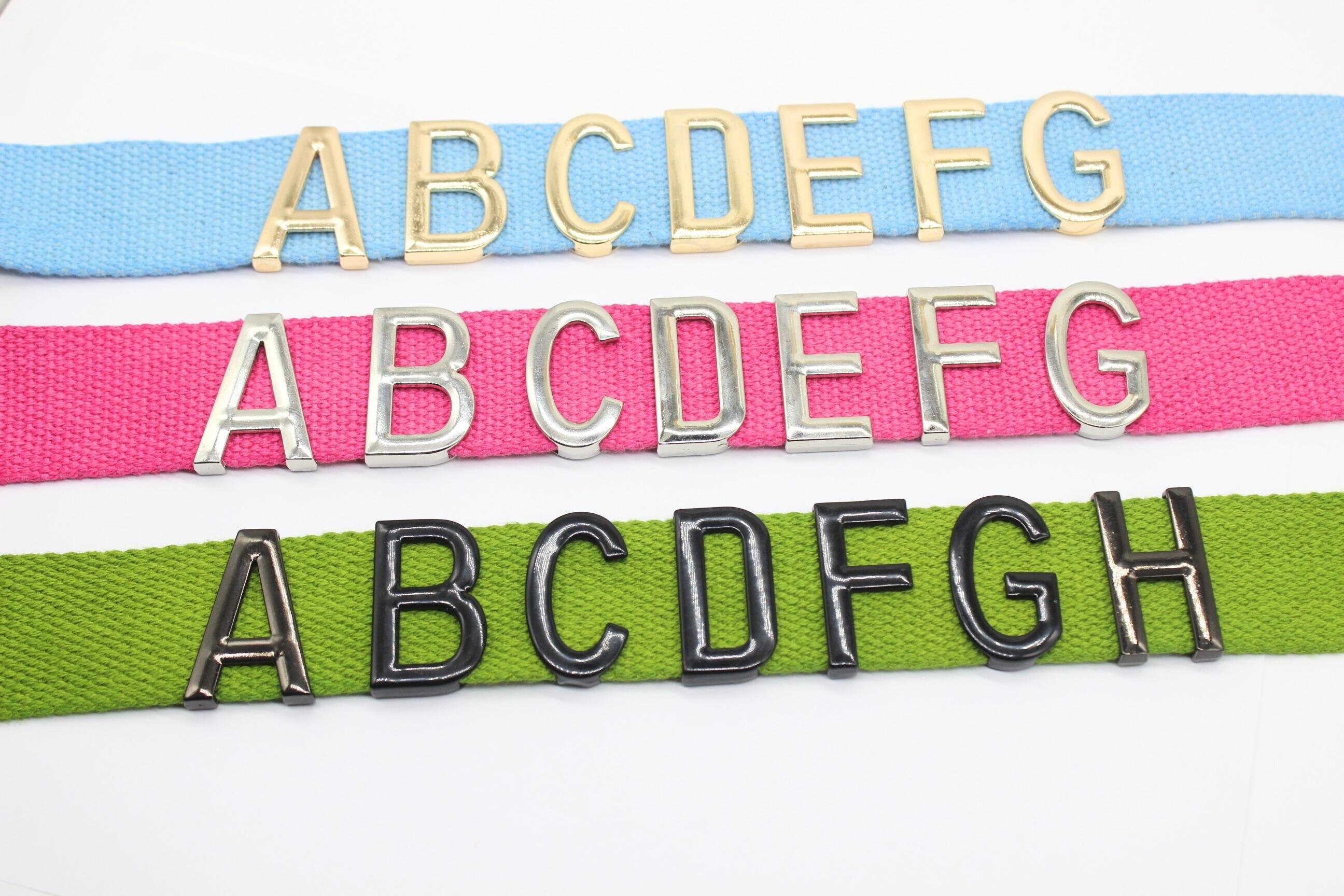 Sliding Letters Buckle A-Z Alphabet Buckle Slide Alphabet - Etsy