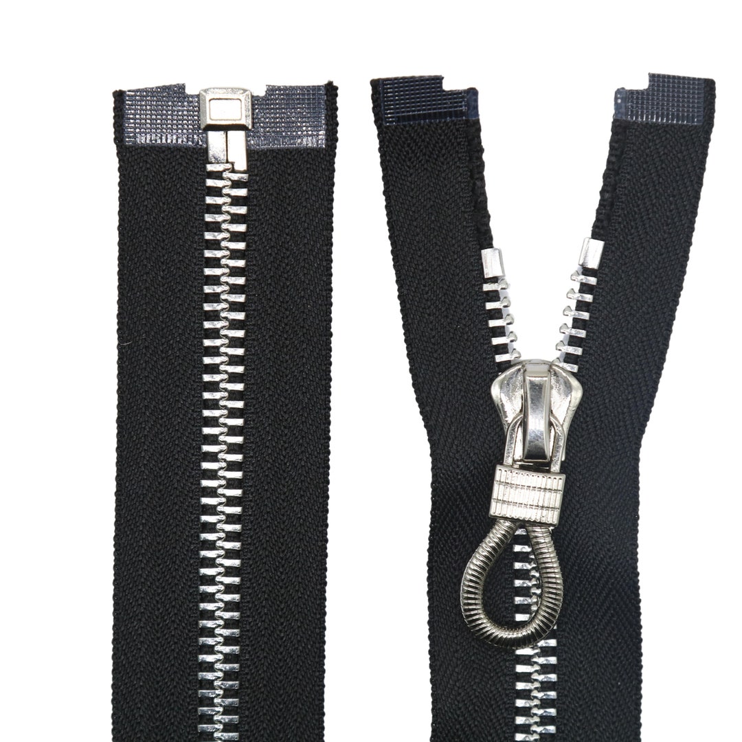 Tip#8 Metal Zipper White Teeth | 4 Inch-29.5 Inch Size |fashion Zipper ...