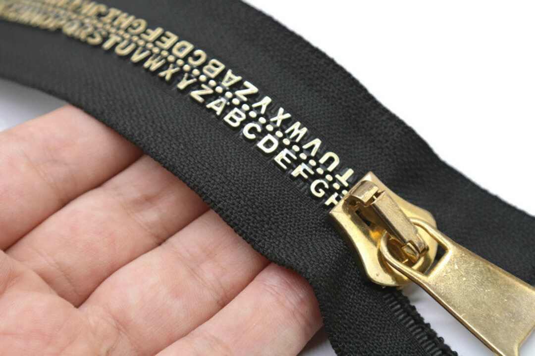 Gold Zipper #15, Mixed Alphabetical Zipper, Great Zipper Types You Can ...