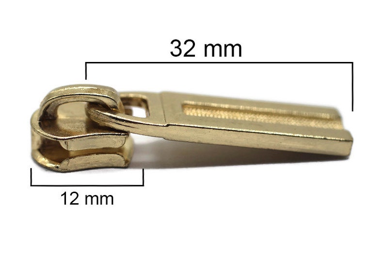 Shiny Gold Plated Zipper Pull 5 Zipper Cover With Metal Gear - Etsy