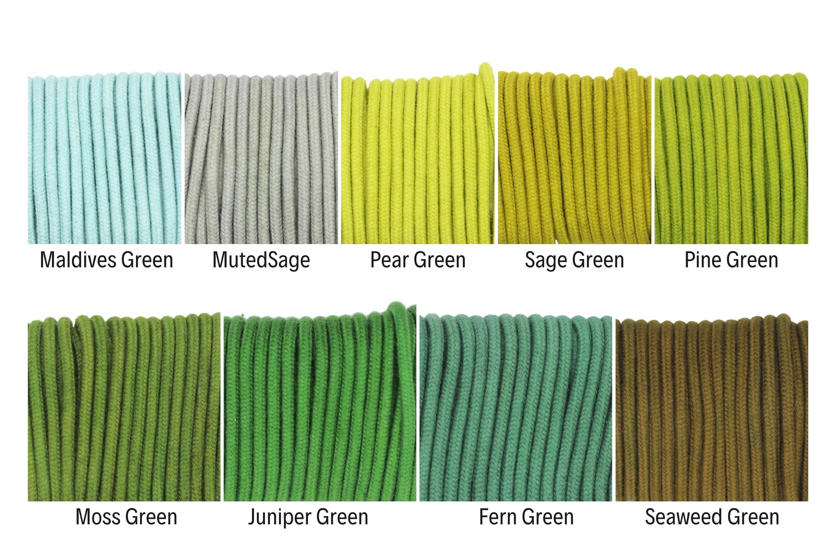 3/16 Inches 5mm Cotton Cord, Braided Cotton Cording, Available in 50 ...