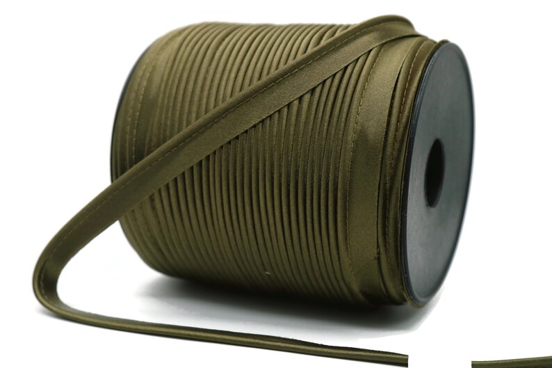 Seaweed Green Satin Piping Trim, Available in 25 Colors, Edge Trim ...