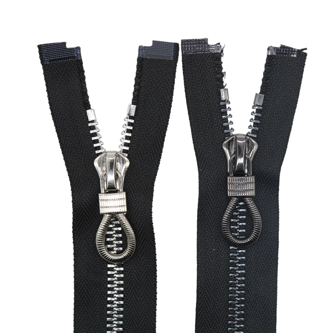 Tip8 Metal Zipper Black & White Teeth 4 Inch-29.5 Inch Size fashion ...