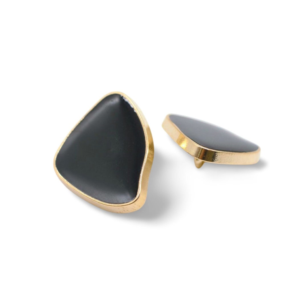 Gold Metal Buttons, Enameled Metal Buttons, Flat Buttons, for Your ...