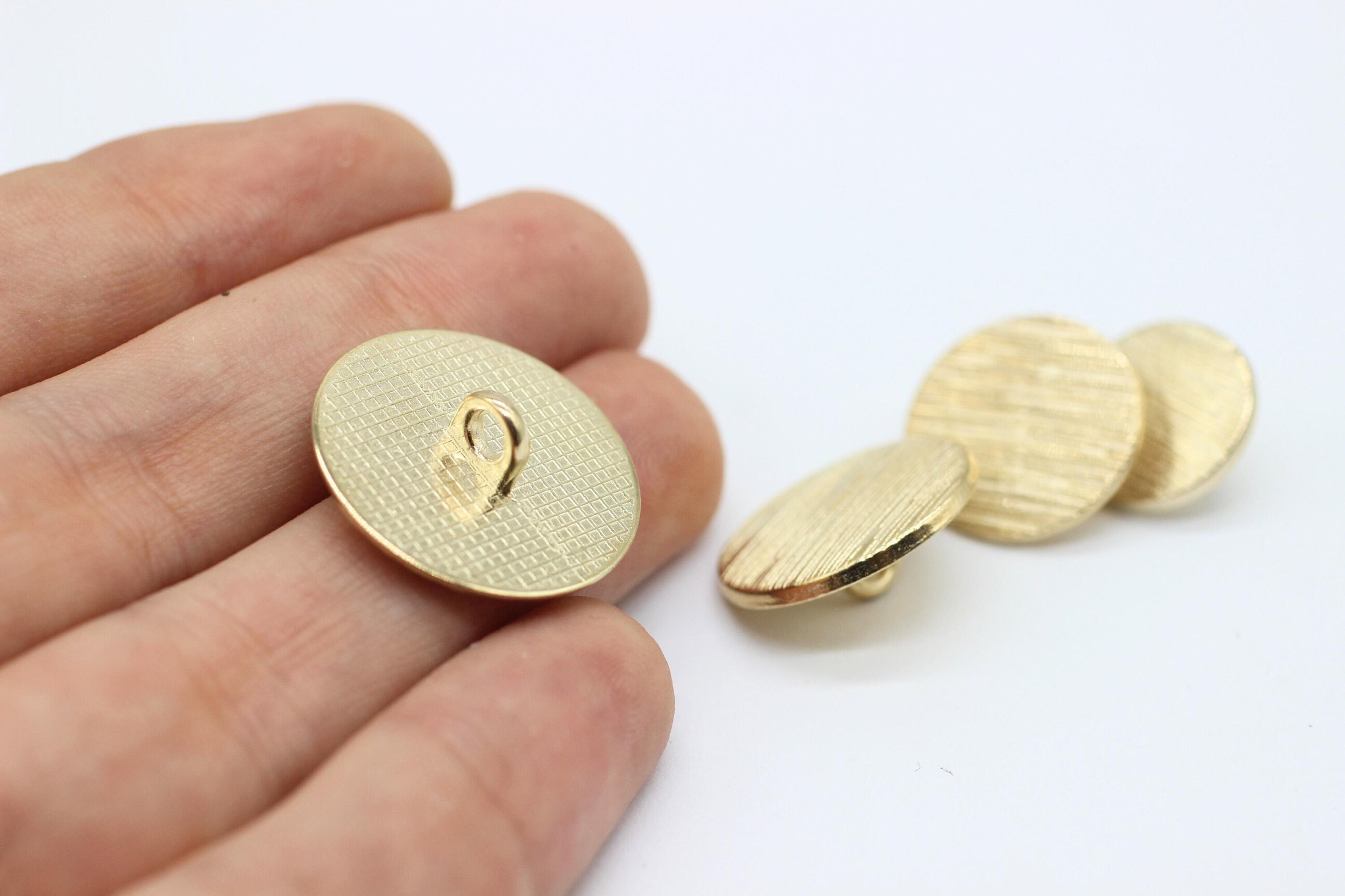 Gold Metal Buttons Plaid Metal Buttons Plaid Buttons for - Etsy