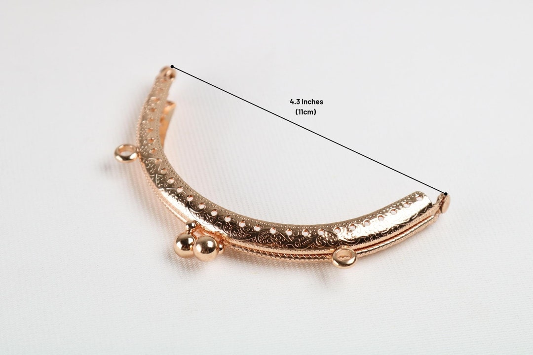 Metal Purse Frame, Gold, Holes Purse Frame, Sewing Handbag, Bag ...