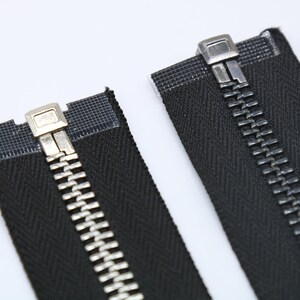 Tip8 Metal Zipper Black & White Teeth 4 Inch-29.5 Inch Size fashion ...