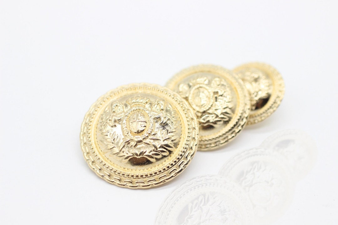 Gold Metal Buttons, Crown Royal Buttons, Twin Horse Buttons, for Your ...