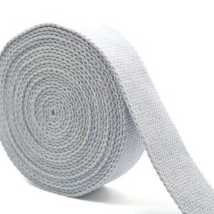 Cotton Webbing (25mm, 32mm, 38mm) Gray Webbing by the Yard, Webbing ...