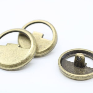 Antique Class Metal Buttons, Bronze Metal Buttons, Bronze Button, Round ...