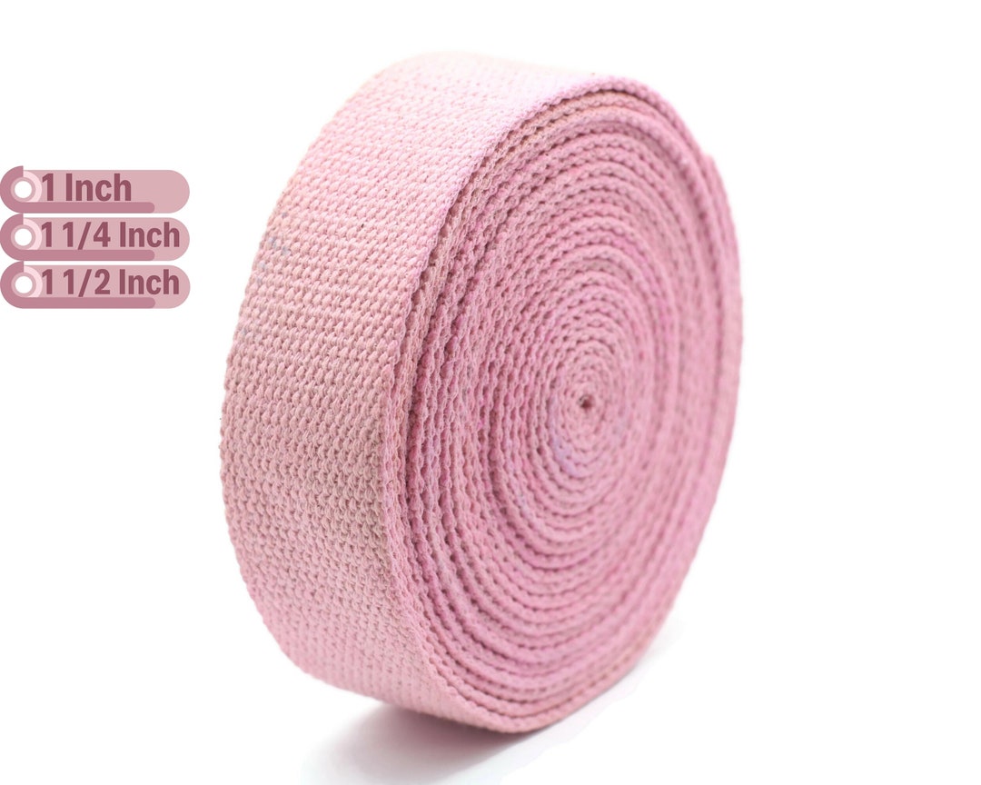 Cotton Webbing (25mm, 32mm, 38mm) Pink Webbing by the Yard, Webbing ...
