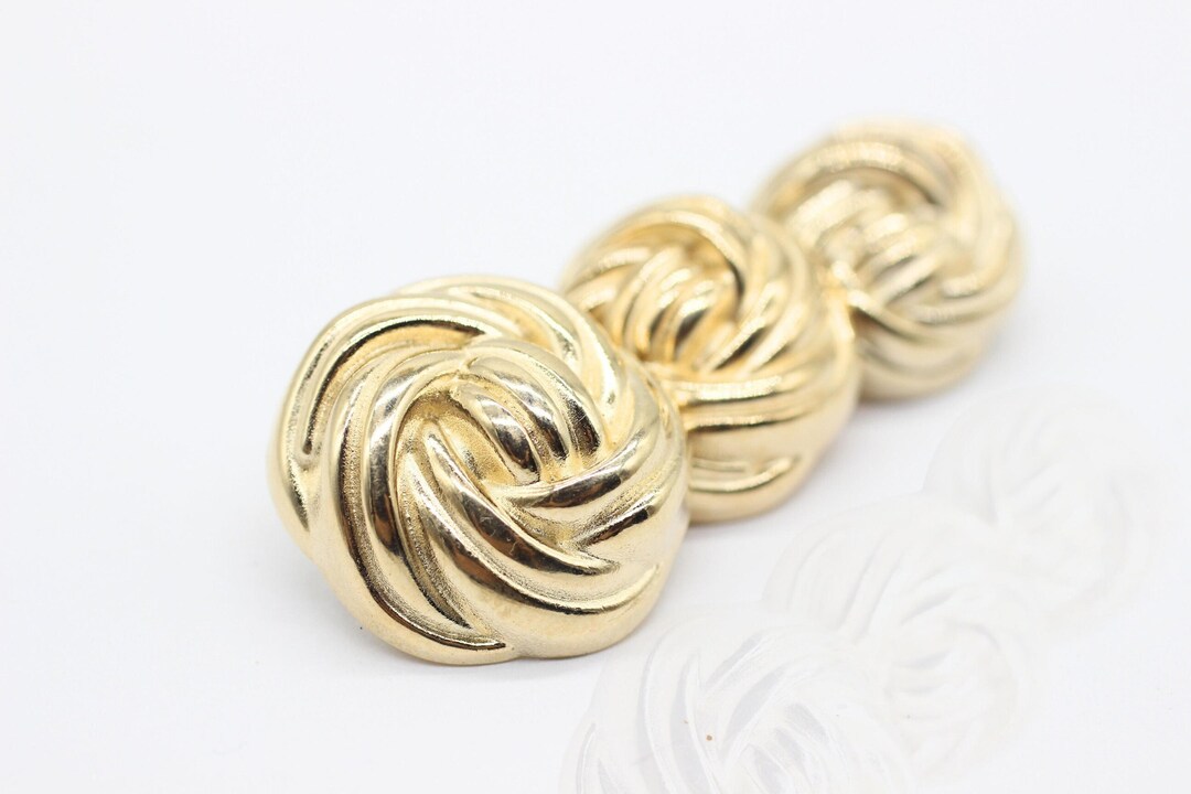 Gold Metal Buttons, Rose Floral Button, Knotted Buttons, for Your ...