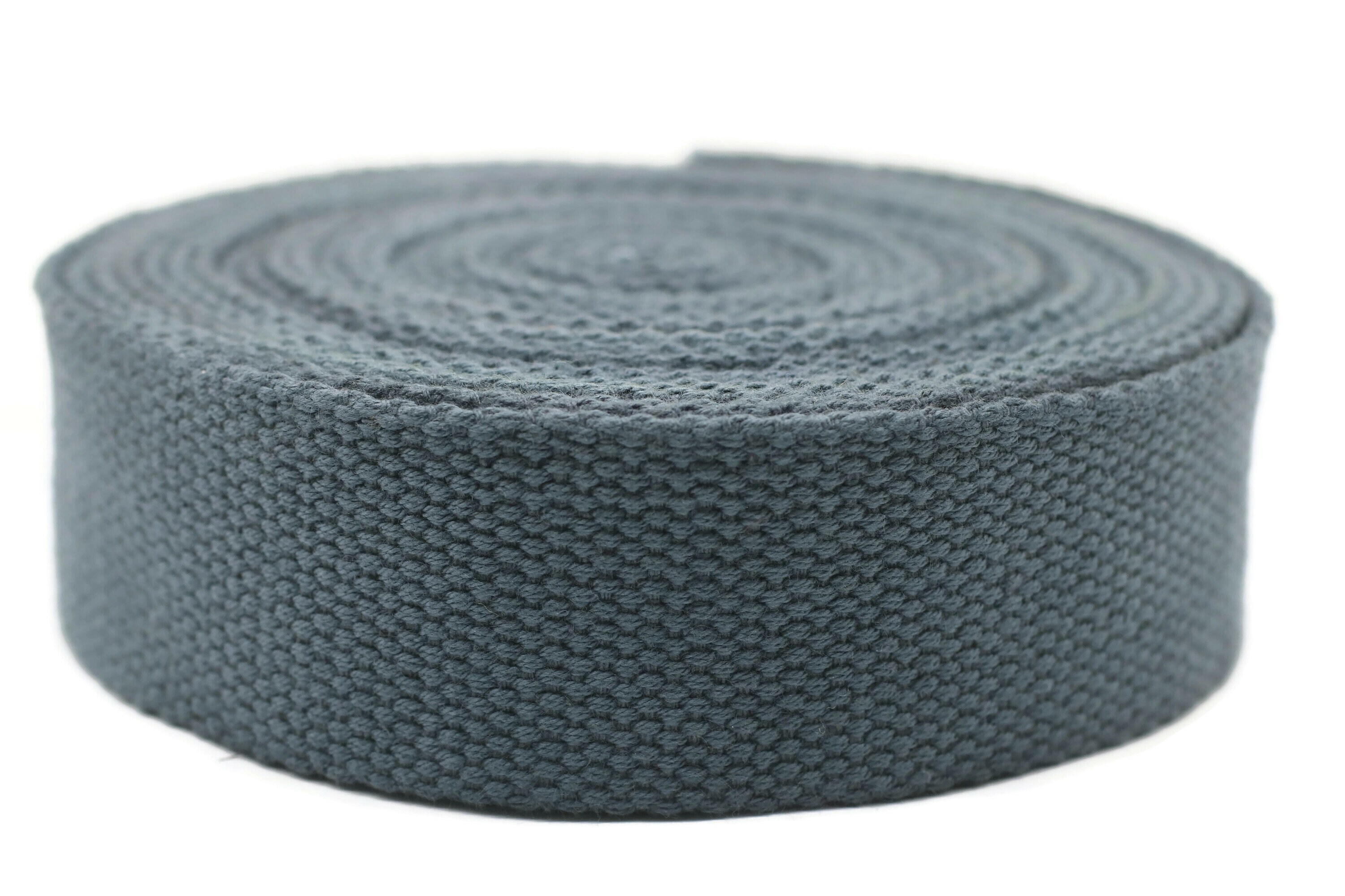 Cotton Webbing 25mm, 32mm, 38mm Slate Gray Webbing by the Yard, Webbing ...