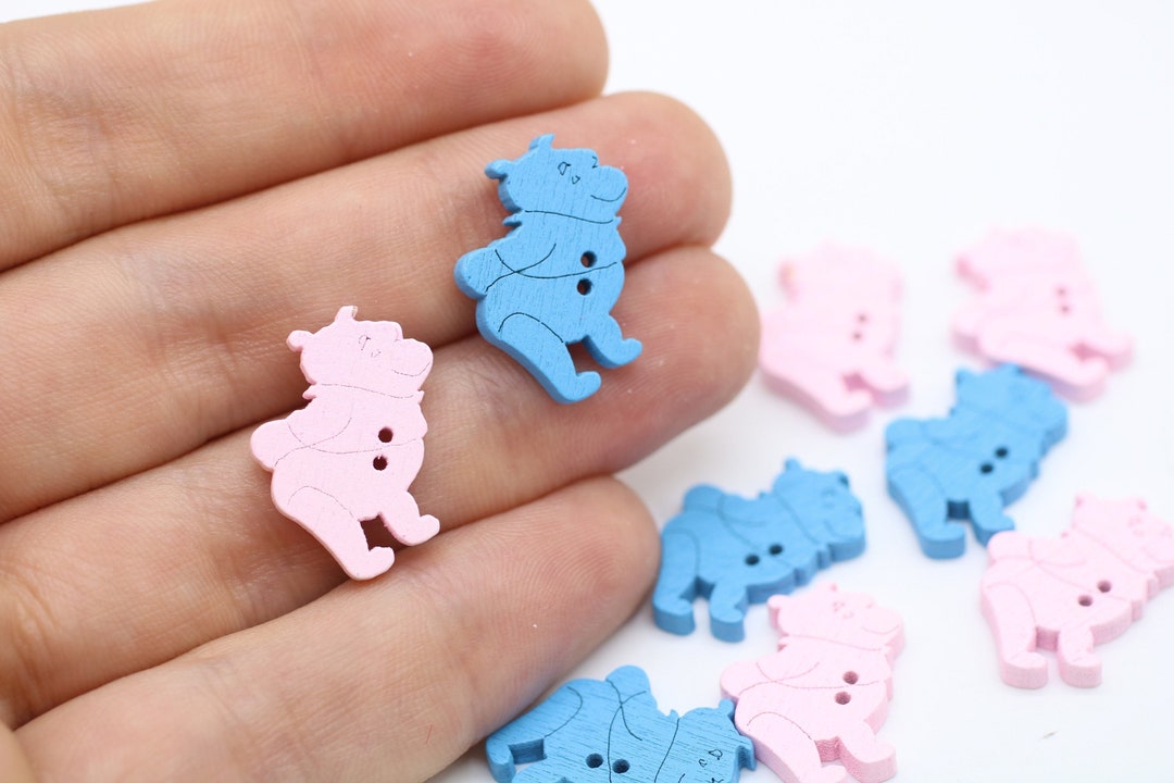 Bear Kids Buttons, Boy / Girl Buttons, Colorful Buttons, Wooden Buttons ...