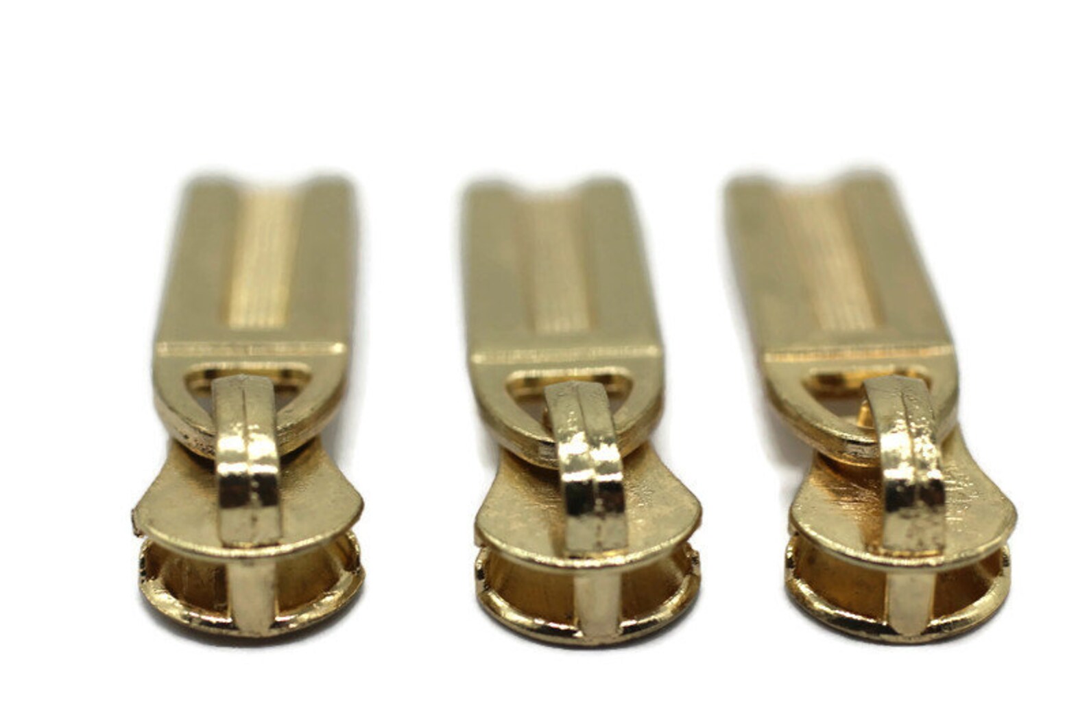 Shiny Gold Plated Zipper Pull 5 Zipper Cover With Metal Gear - Etsy