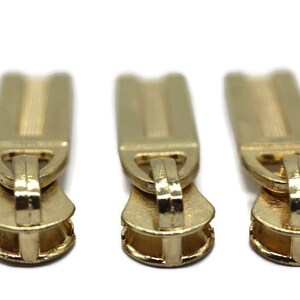 Shiny Gold Plated Zipper Pull 5 Zipper Cover With Metal Gear - Etsy