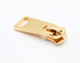 Gold Zipper Pull Size 5 Zipper Cover With Metal Gear Zipper - Etsy