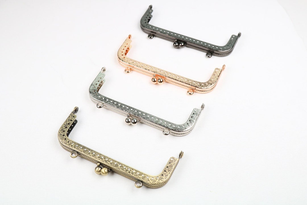 5.1 Inches Rectangle Purse Frame, Bronze, Holes Purse Frame, Sewing ...