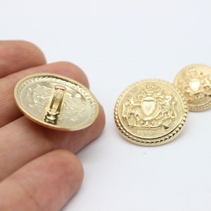 Gold Metal Buttons, Crown Royal Buttons, Twin Horse Buttons, for Your ...