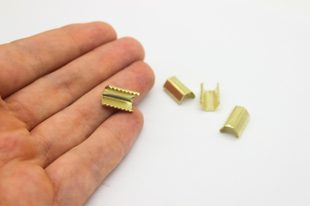 Compression Findings, 14mm Gold Crimp, Crimp Clip With Teeth Webbing ...