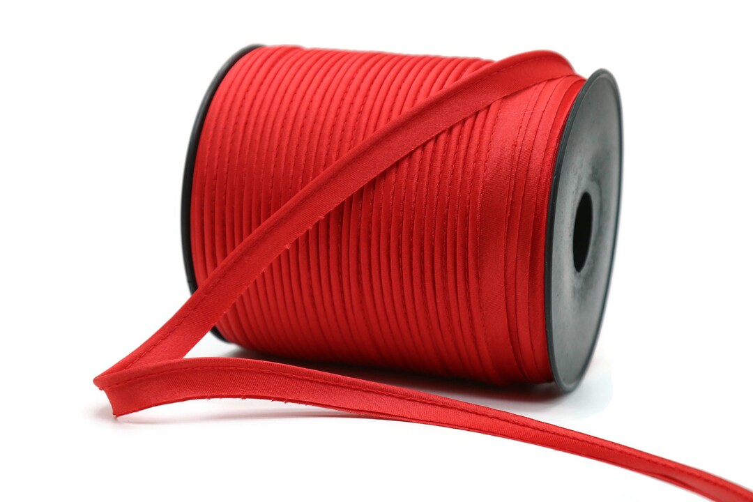 Red Satin Piping, Piping Trim Satin, Available in 25 Colors, Edge Trim ...