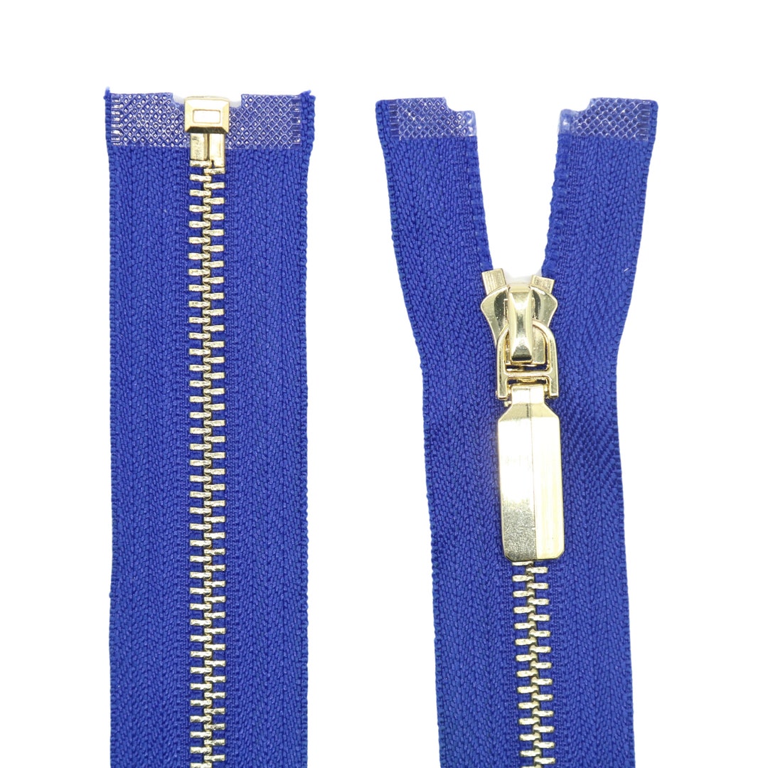 Tip#5 Metal Zipper Gold Teeth | Royal Blue | 4 Inch-29.5 Inch Size ...