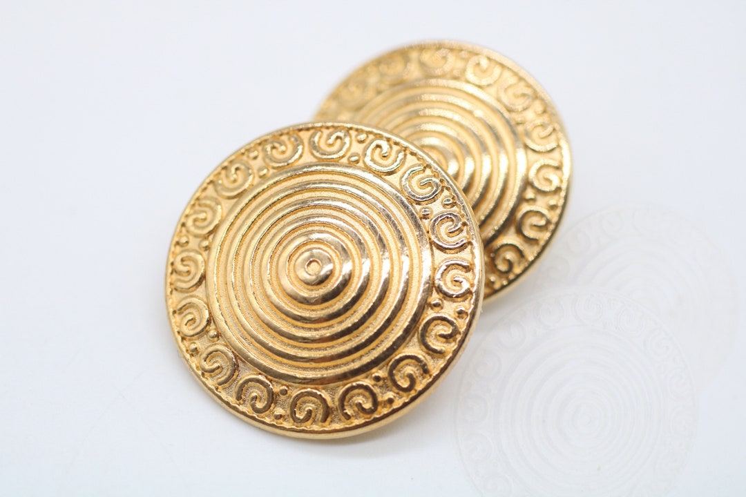 Shield Metal Buttons, Gold Metal Buttons, Gold Plated Buttons, for Your ...
