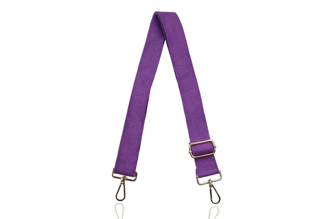 Personalized Violet Purple Strap, Canvas Strap, Purse Strap, Adjustable ...