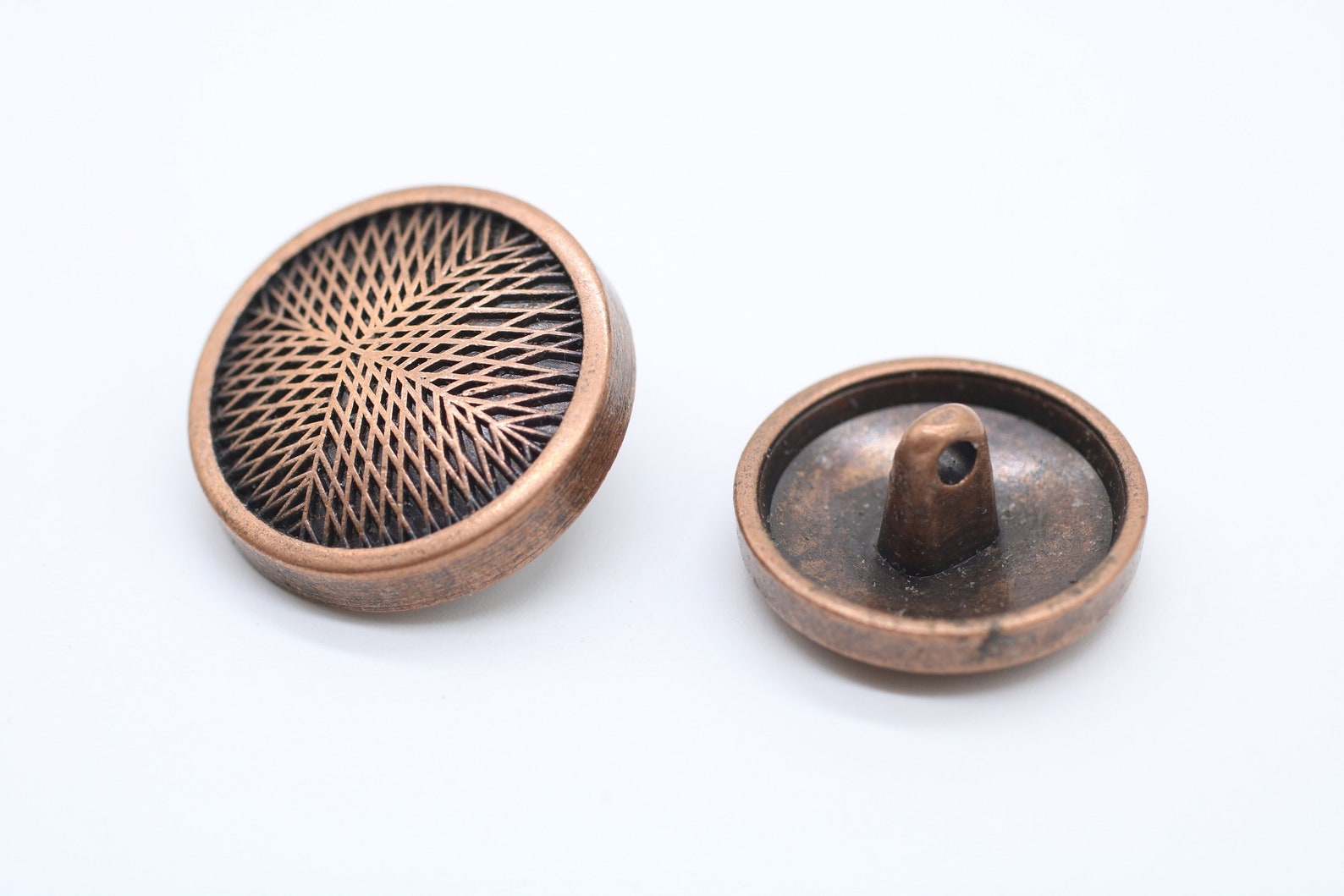 Copper Metal Buttons Floral Motif Metal Buttons Copper - Etsy