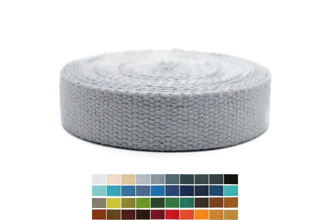 1 Inches Cotton Webbing, %100 Cotton, 50+ Color, 1 Inch (25mm) Wide ...